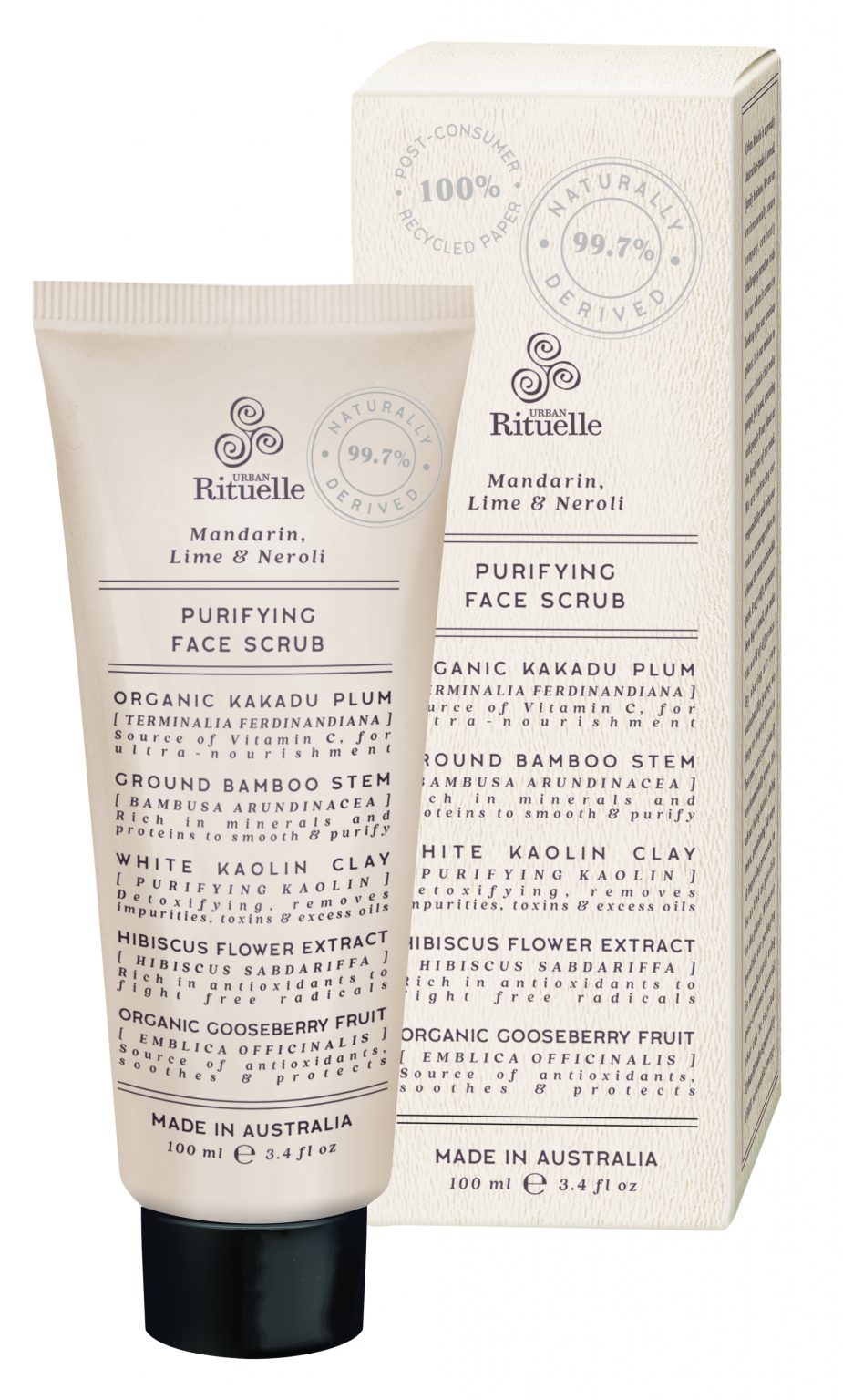 Purifying Face Scrub – Mandarin, Lime & Neroli – The Natural Lab